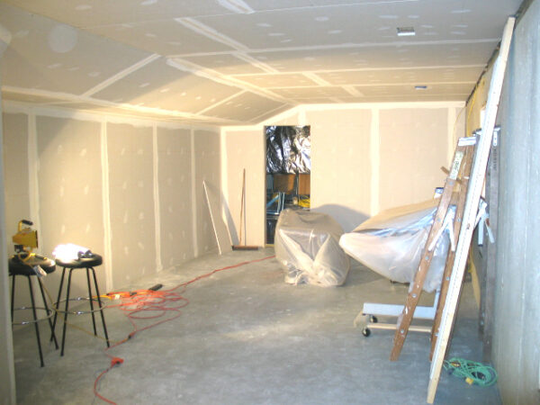 Angled Soffit with Drywall